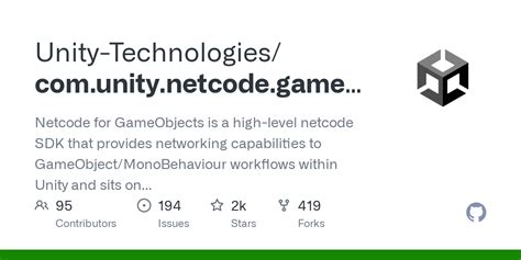 GitHub Unity Technologies Unity Netcode Gameobjects Netcode For GameObjects Is A High