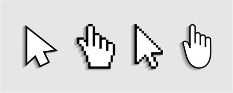click cursor hand mouse pixel vector images over 2 500