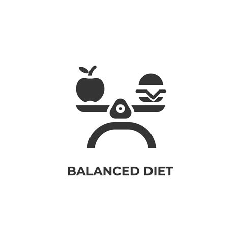 Vector Sign Of Balanced Diet Symbol Is Isolated On A White Background