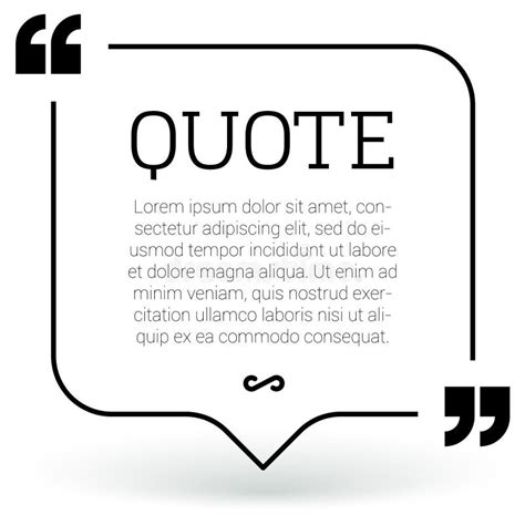 Trendy Block Quote Modern Design Elements Creative Quote And Comment