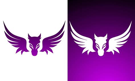 Illustration Graphics Of Template Logo Design Pegasus Horse Head With