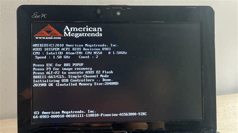 Problem With Bios Any Idea How To Fix It It Is An Old Netbook I