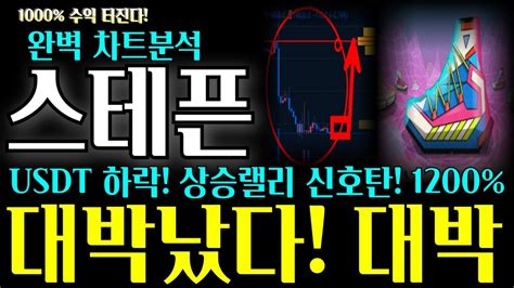 스테픈 코인전망 완벽 차트분석 Usdt 하락 상승랠리 신호탄 1200 대박났다 대박 빠르게 확인 하세요 스테픈 스테픈코인 스테픈코인전망 Youtube