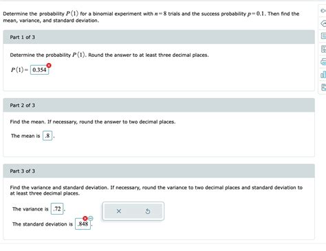 Solved Determine The Probability P 1 For A Binomial Chegg Com