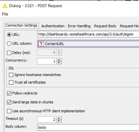 How To Get Post Node Working To Retrieve Metadata From Tableau Server Knime Analytics Platform