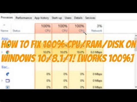 How To Fix High Memory/RAM/CPU Usage In Windows 10/7/8 - YouTube