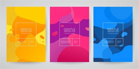 추상파스텔 색상 기하학적 요소를 배경으로 현대 커버의 템플릿 디자인 세트입니다 전단지 파티 포스터 또는 브로셔에 대한 레이아웃