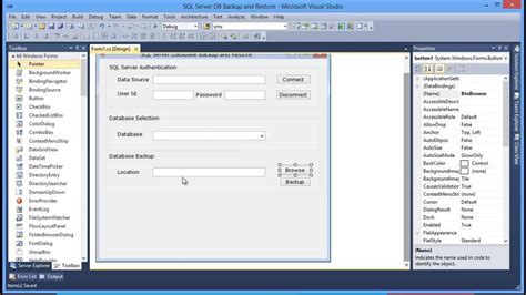 Sql Server Database Backup And Restore Using C Part 1 Youtube