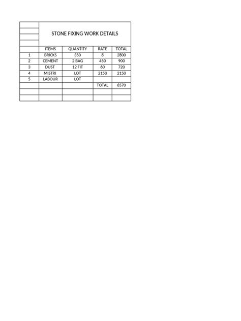 Stone Fixing Work Details Pdf
