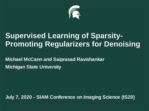 Supervised Learning Of Sparsity Promoting Regularizers For Denoising