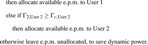 2 Resource Allocation Procedure For Pctc Mrec If Γ 2 User 1 ≥ Γ C User 1 Download Table