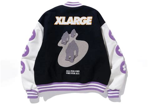 Vandy The Pink X Xlarge Varsity Jacket Black Purple Mens Ss23 Us