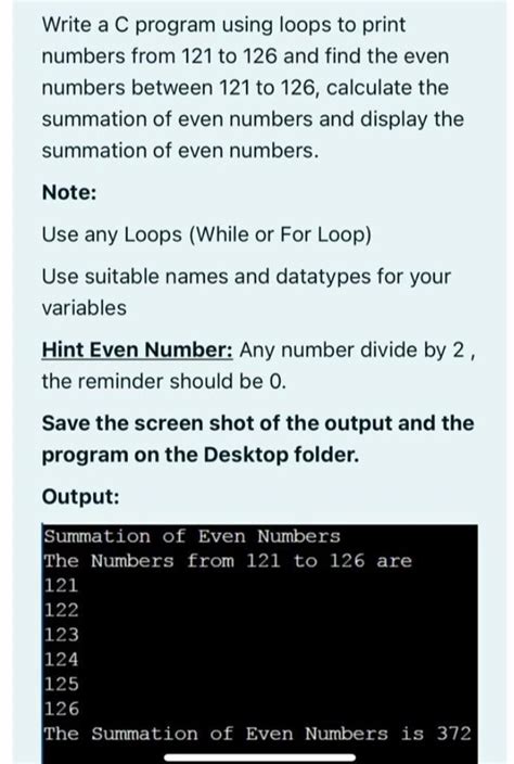 Solved Write A C Program Using Loops To Print Numbers From
