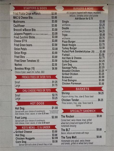 Menu At Neaders Cone N Shake Fast Food Marietta