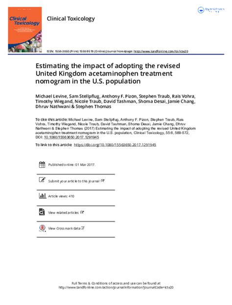 Pdf Estimating The Impact Of Adopting The Revised United Kingdom Acetaminophen Treatment