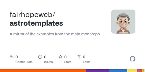 Github Fairhopewebastrotemplates A Mirror Of The Examples From The