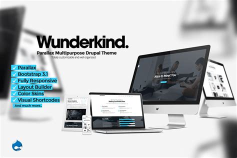 Wunderkind One Page Parallax Drupal 7 Theme