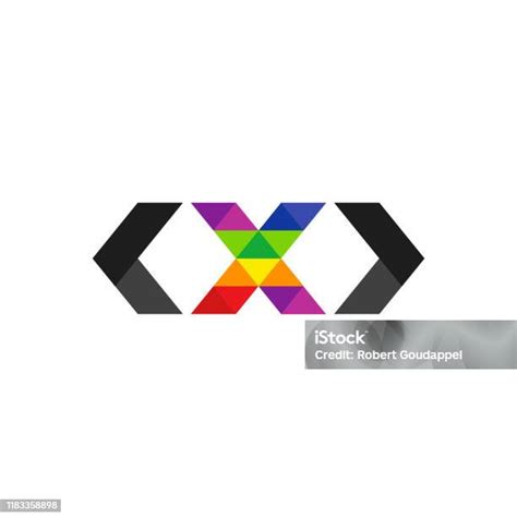 벡터 로고 레터 X 개발자 로고 로고에 대한 스톡 벡터 아트 및 기타 이미지 로고 알파벳 X 컴퓨터 프로그래머 Istock