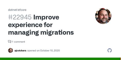 improve experience for managing migrations · issue 22945 · dotnet