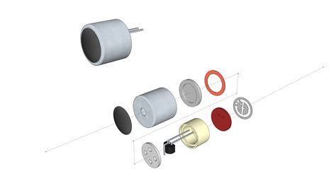 Electret Microphone Exploded View 3d Warehouse