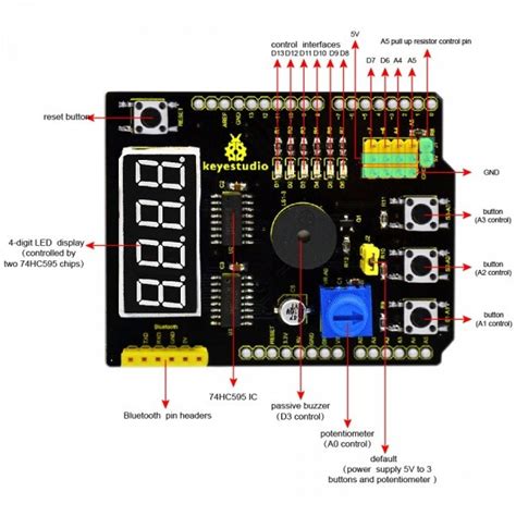 Keyestudio Multifunctioneel Shield V2 Voor Arduino KS0184