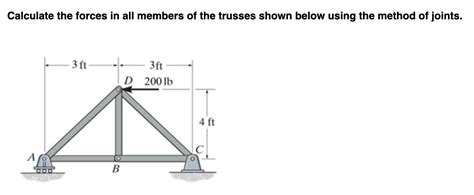 Solved Calculate the forces in all members of the trusses | Chegg.com