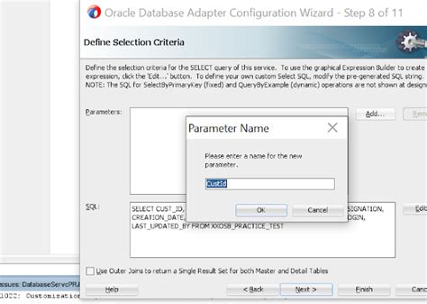 Executing A Database Select Query In Oracle Service Bus Osb 12c Via Business Service Configuration