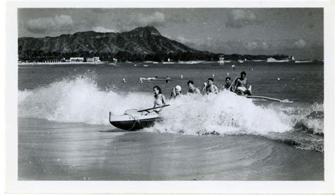 Waikiki Beach In Honolulu Hawaii During World War Ii The Digital