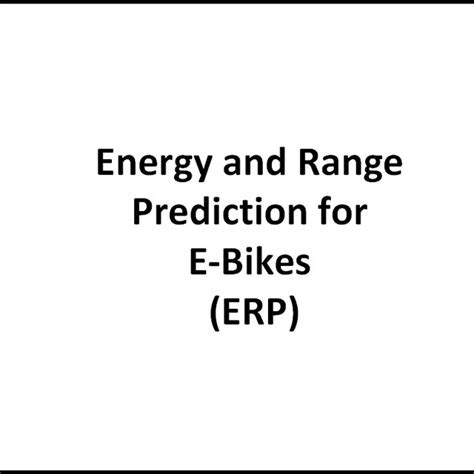 Black Box Of The Algorithm For E Bike Specific Energy And Range
