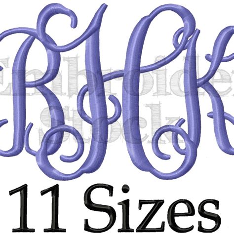 Interlocking Font Etsy