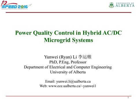 Power Quality Control In Hybrid Ac Dc Microgrid Systems