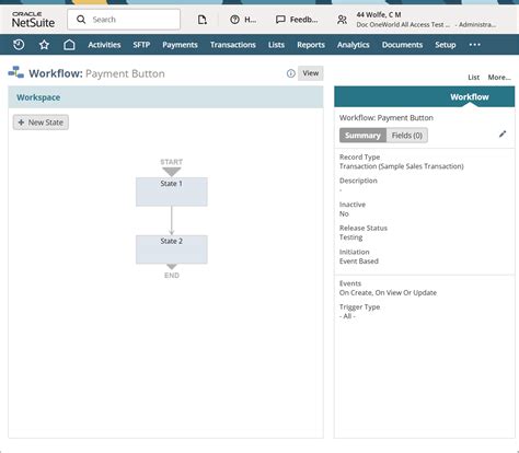 Netsuite Applications Suite Custom Transaction Types In Workflows
