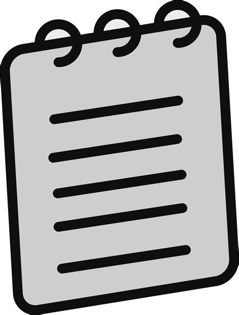 Notepad Vector Icon Vector Art At Vecteezy