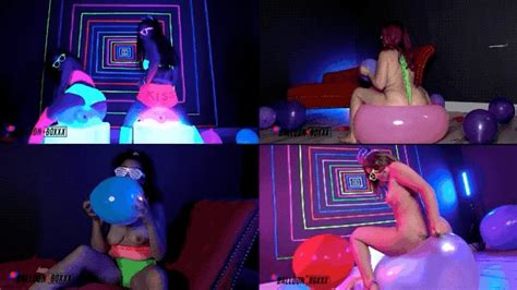 4 Scene Blacklight Balloon Bash Lulu Ella Karah And Riley 720 Wmv