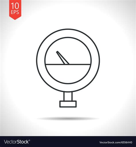 Color Flat Manometer Icon Royalty Free Vector Image