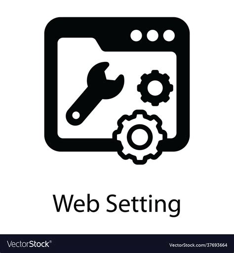 Web Setting Royalty Free Vector Image Vectorstock
