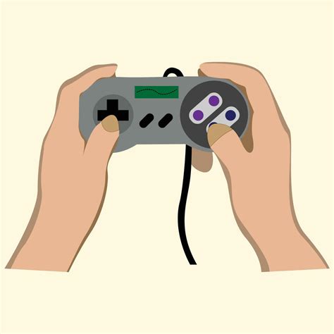Hands Holding Gaming Controller Joystick Vector Illustration Vector Art At Vecteezy