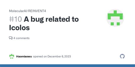 a bug related to icolos · issue 10 · molecularai reinvent4 · github