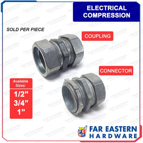 Emt Compression Electrical Conduit Pipes And Fittings Coupling Connector 1 2 3 4 1
