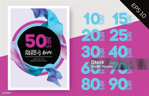 우아한 벡터 판매 템플릿 라일락 배경과 서클에 실크를 비행 천이 게 온라인 상점 웹 배너 팝업 포스터 전단지 광고 레이아웃 계절에 대한 스톡 벡터 아트 및 기타 이미지