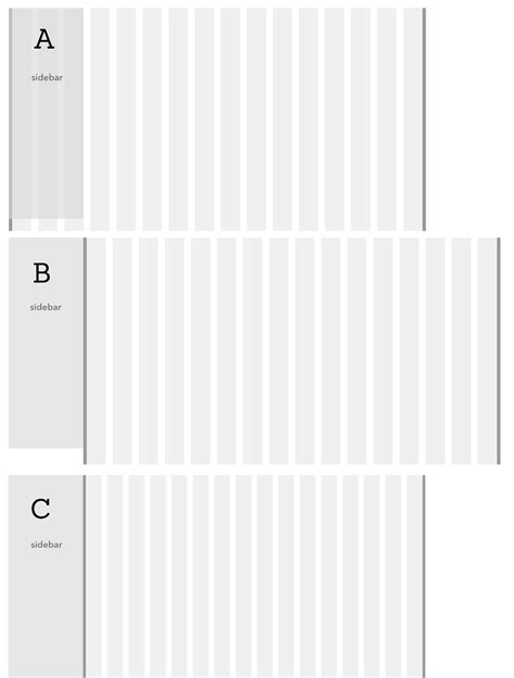 Layout When Using A Grid For A Web App Does A Sidebar Side Tray