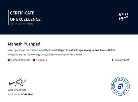 mahesh pushpad on linkedin scaleracademy oops certification
