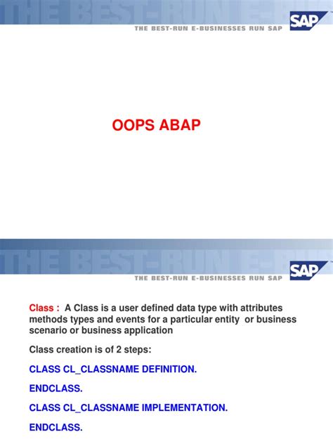 oops abap pdf class computer programming constructor object