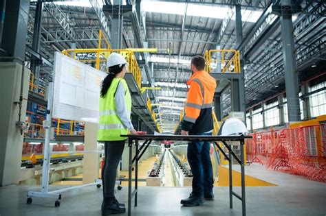 Premium Photo Male And Female Engineers Work Together In An Electric Repair Station Check The