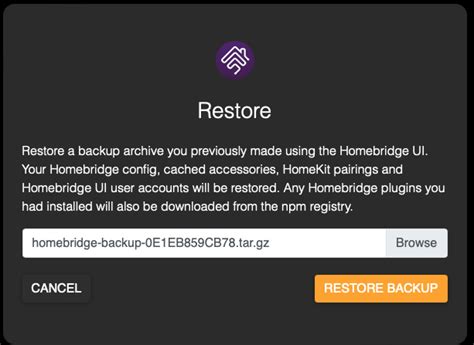Restore Backup Does Not Work Issue 489 Homebridge Docker Homebridge GitHub