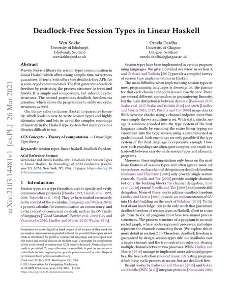 pdf deadlock free session types in linear haskell