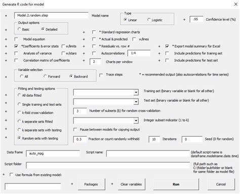 Using Excel To Create R Code For Linear Regression Regressit