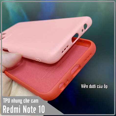 Ốp lưng cho Xiaomi Redmi Note 10S Note 10 4G nhựa TPU dẻo màu lót nhung che camera