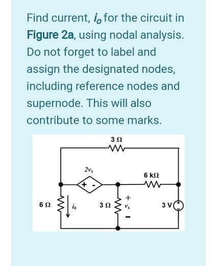 solved find current i for the circuit in figure 2a using