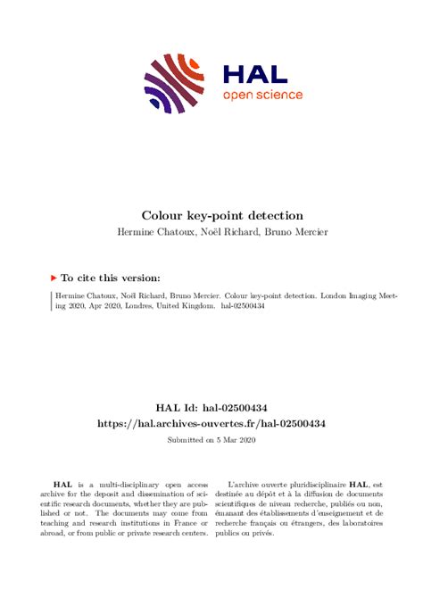 Pdf Colour Key Point Detection